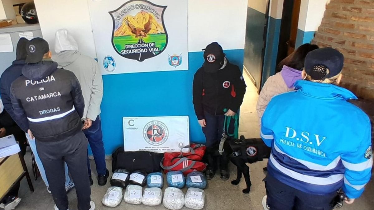 Tres detenidos con más de 10 kilos de droga en El Portezuelo