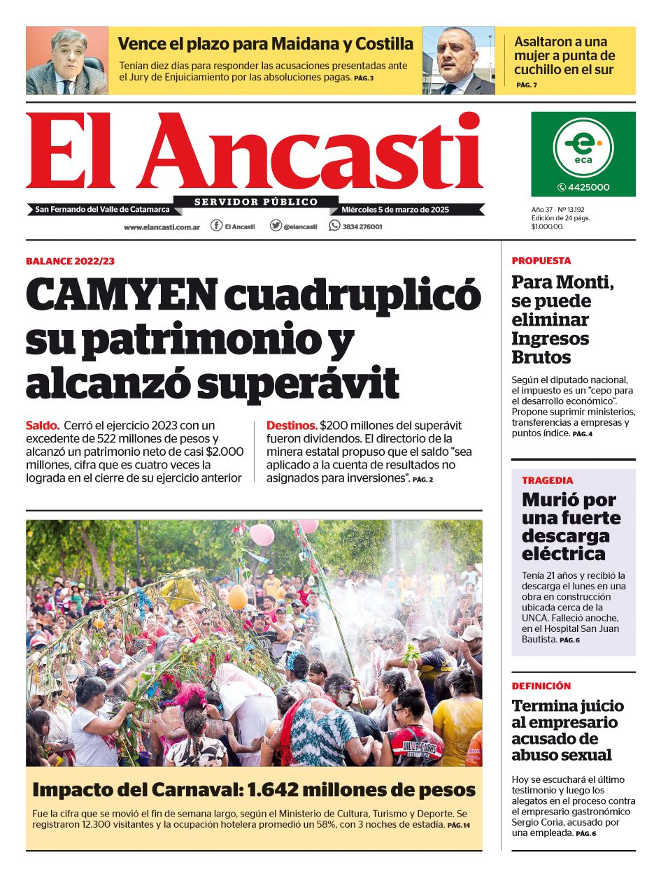 Edición Impresa - El Ancasti - Diario de Catamarca