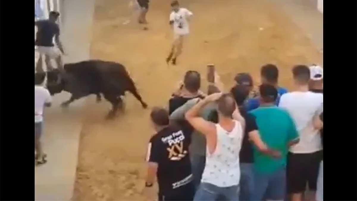 Fue destrozado por un toro y el video se hizo viral